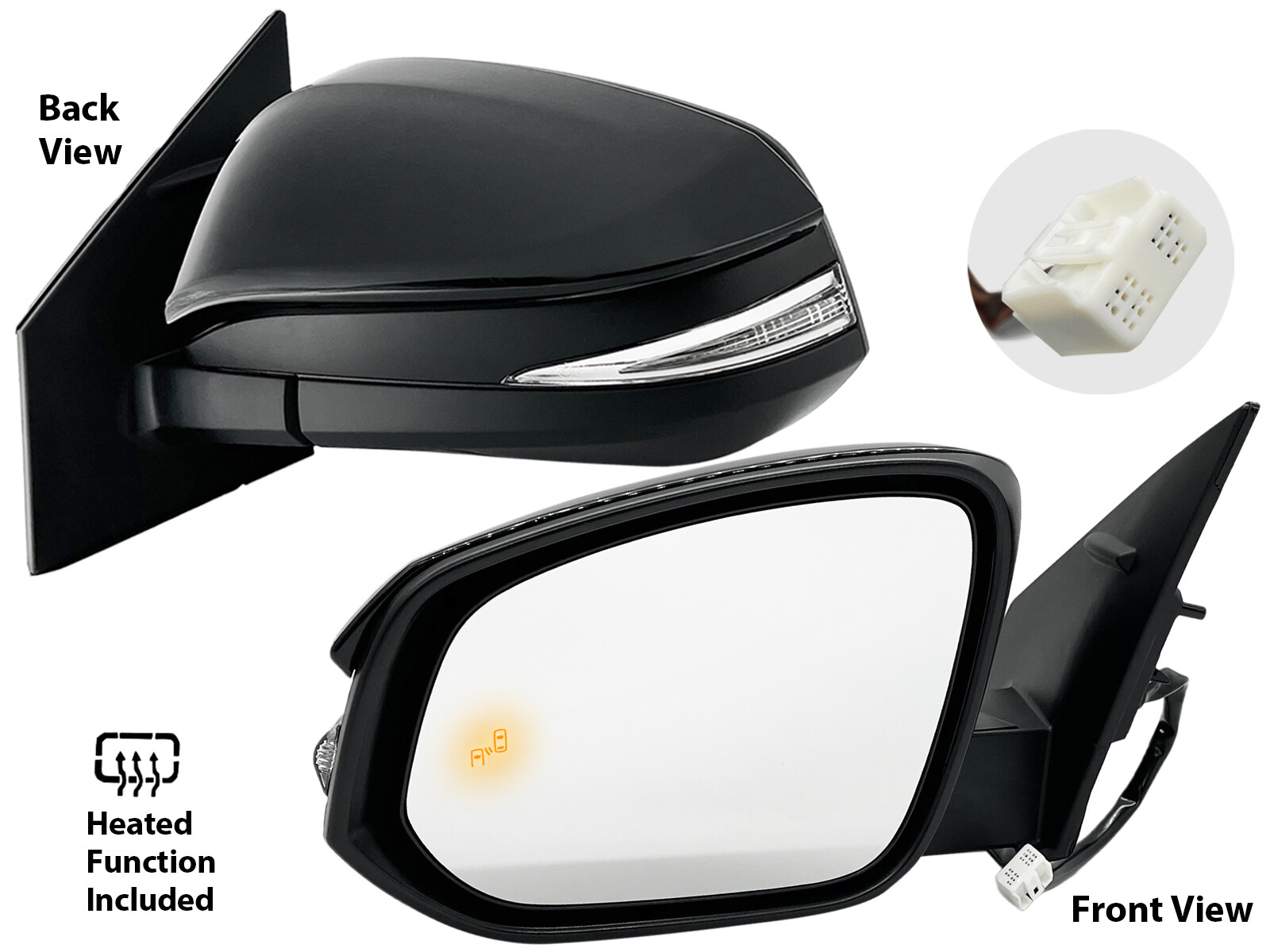 For 2015-2018 Toyota RAV 4 Door Mirror Power Heated BSD Signal Driver ...