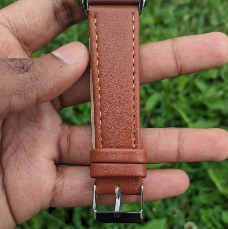 GEDUO Tank Square Leather Stainless Steel Back Analogue Quartz ...
