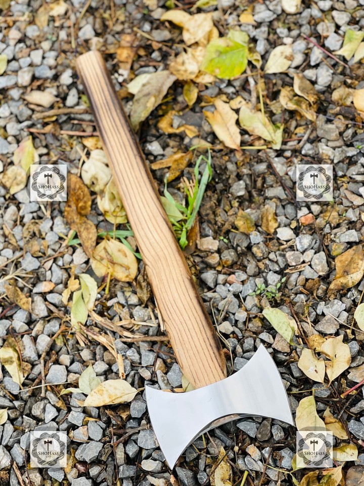 Dual Bite Throwing Axe Tomahawk Double Edge Head Throwing Axe Polished ...