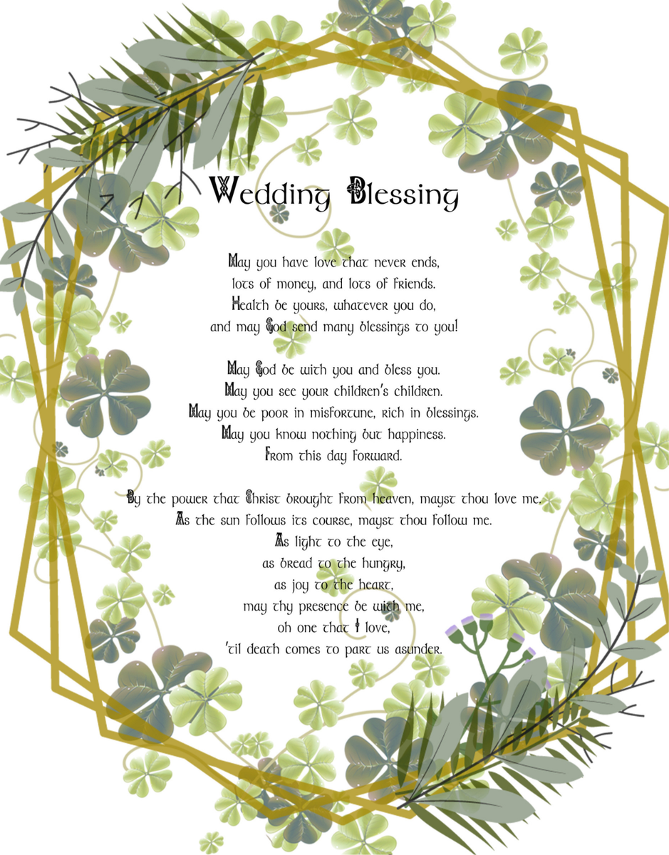 Irish Wedding Prayer Irish Wedding Day Greeting Card | Totally Irish