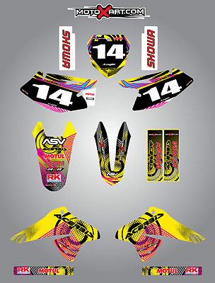 Full Custom Graphic Kit -NEON STYLE - Suzuki DRZ 125 / 2008 - 2015 ...