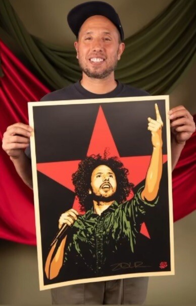 Zach De La Rocha Signed Poster Rage Against The Machine Ernesto Yerena ...