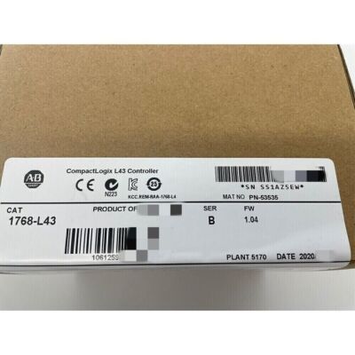 NEW Sealed 1768-L43 Allen Bradley CompactLogix L43 Controller Ser C FW ...