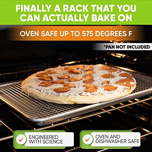 Cooling Rack Baking Rack Heavy Duty 100% Stainless Steel Oven Safe 11.8 ...