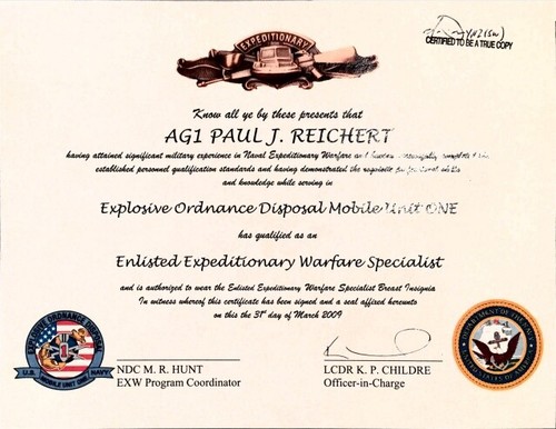 Expeditionary Warfare Specialist EXW RATING HAT PATCH US NAVY VETERAN ...