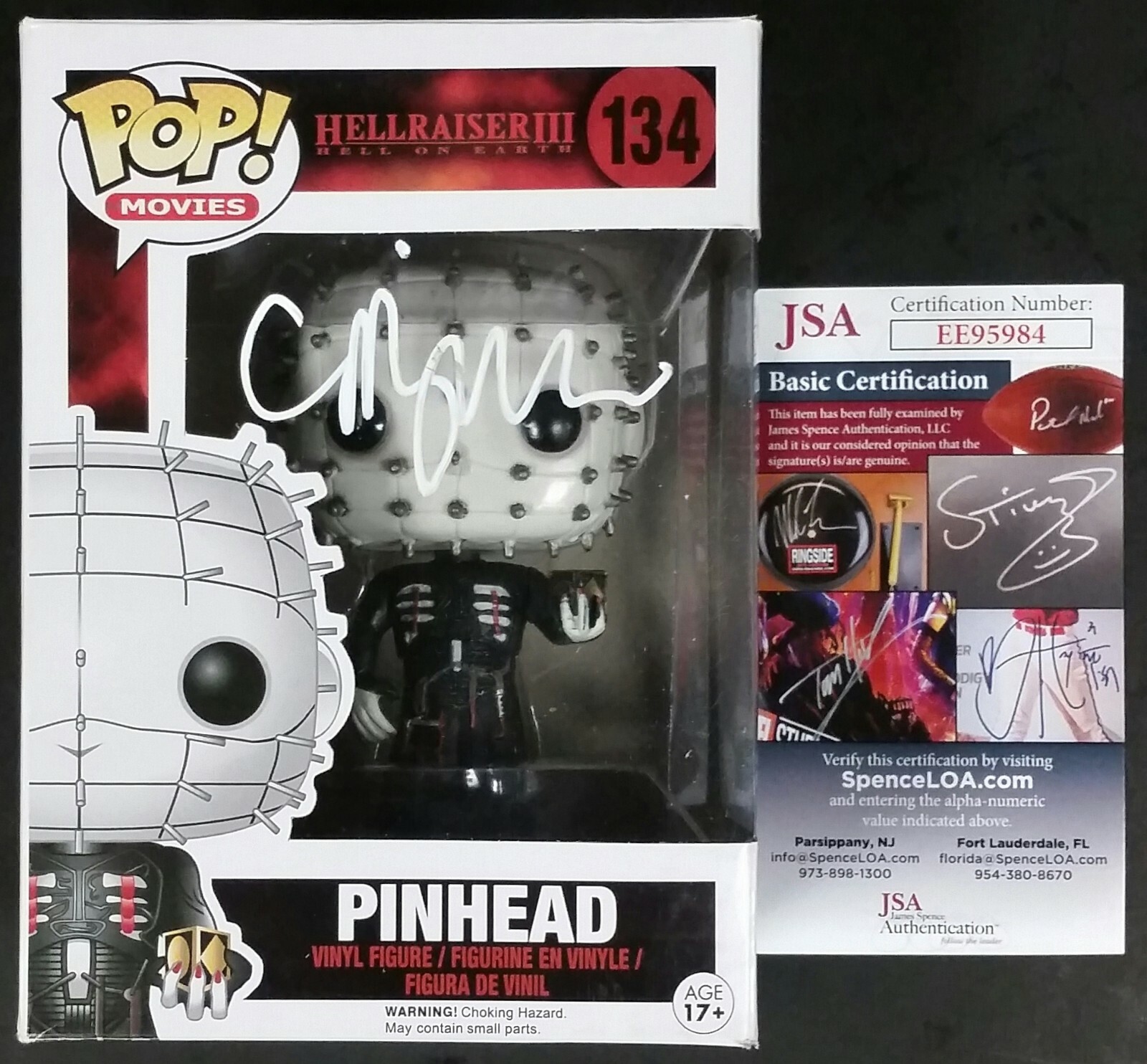 CLIVE BARKER SIGNED HELLRAISER PINHEAD FUNKO POP FIGURE W/JSA CERT | eBay