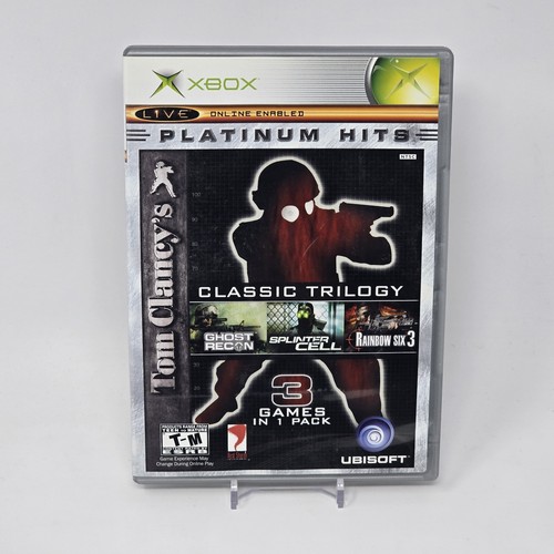 Tom Clancy's Classic Trilogy (Original Xbox) Platinum Hits CIB COMPLETE ...