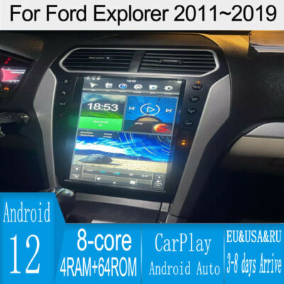 13.6" Android Navigation Car GPS Stereo Tesla Style For Ford Explorer ...