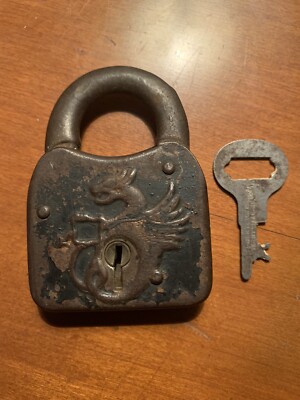 Vintage Griffin Lock & Key Eagle Lock Co. Terryville Connecticut | eBay