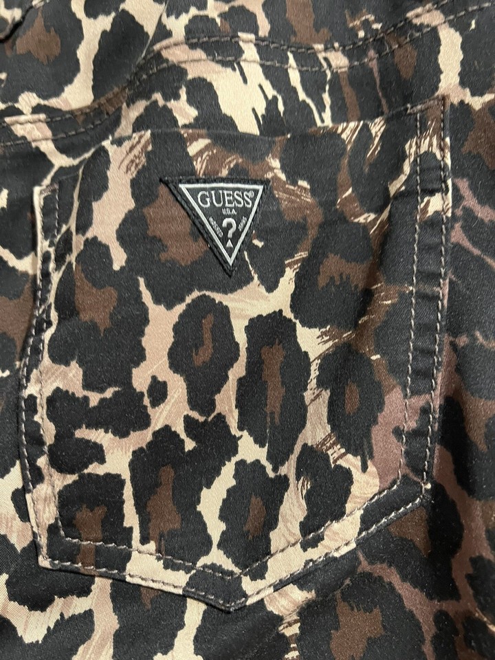 GUESS LEOPARD STARLET Skinny Pants Size 28 Animal Print RARE 2011 ...