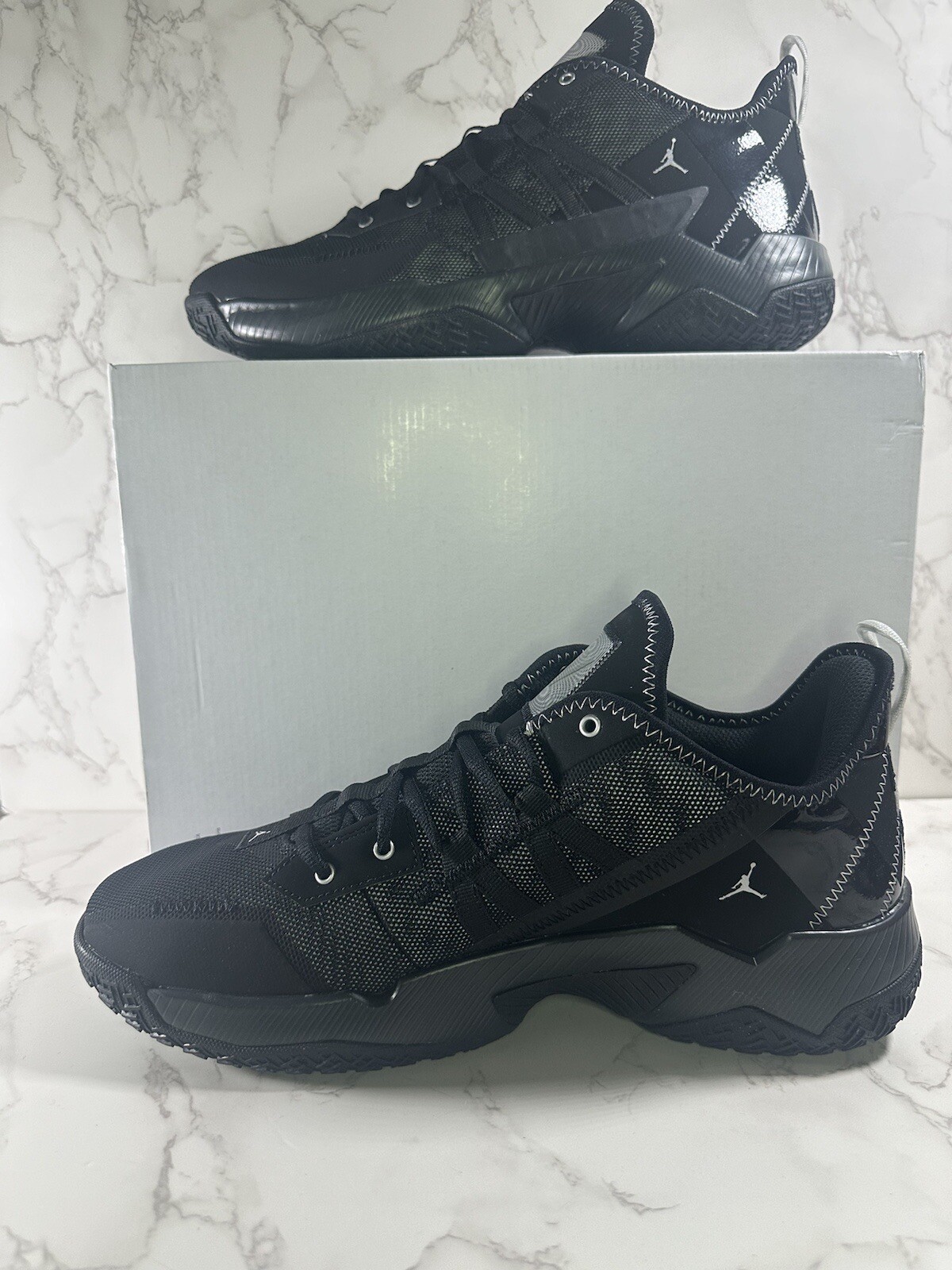 Jordan One Take 2 Men Black Metallic Silver Basketball Shoes Sz 11.5 ...