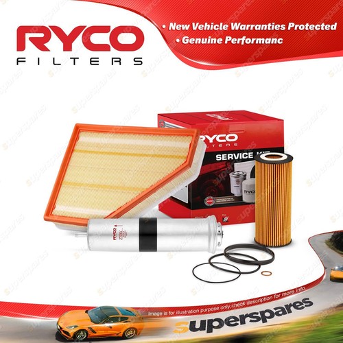Ryco Oil Air Fuel Filter Service Kit for BMW 320D E93 E92 E91 2010-2013 ...