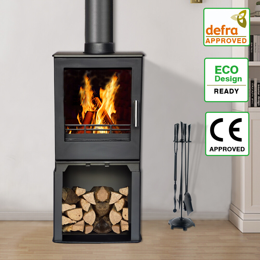 DEFRA Approved 5KW Woodburner Stove Multifuel Eco Design Wood Burning ...