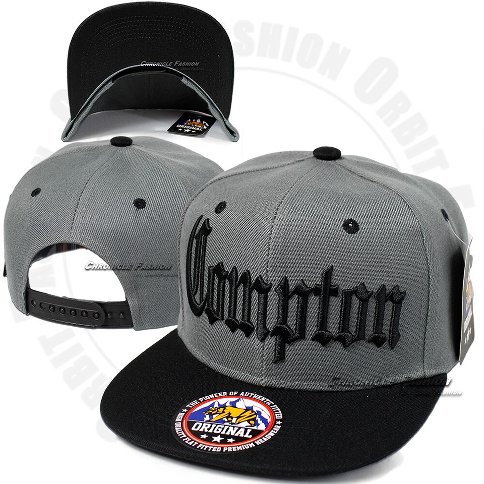COMPTON Baseball Cap Embroidered Snapback Hat Adjustable Flat Hip Hop ...