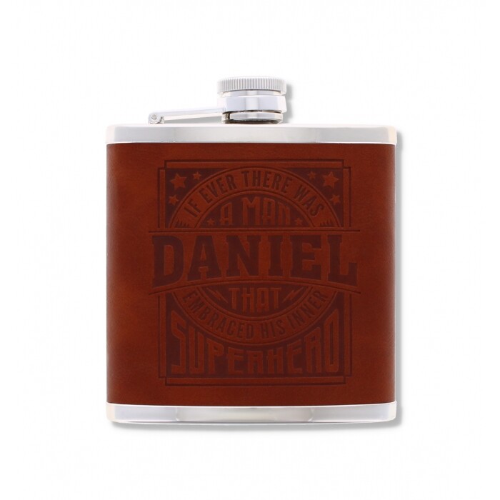 Top Bloke Hip Flask History & Heraldry Pre-Personalised Names Men's ...