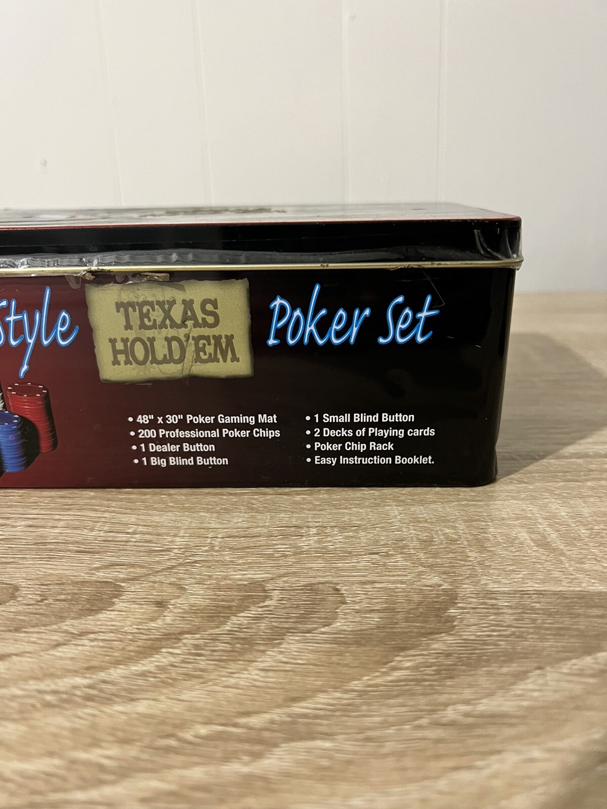 Texas Hold'em Poker Set Casino Style GM-7320 Tin Container for sale ...