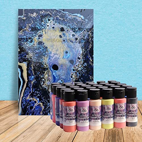Acrylic Pouring Paint Set | 30 Vibrant Colors Including An Array Of ...