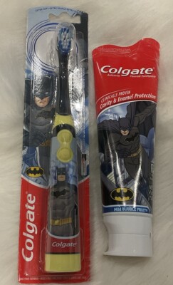 Colgate Kids BATMAN Battery Powered Toothbrush And Toothpaste Bundle | eBay