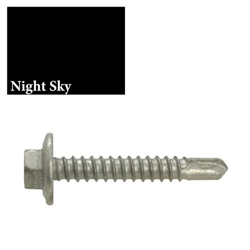 NIGHT SKY / EBONY Hex 10g-16 x 16mm Metal Self Drilling Tek Screw ...