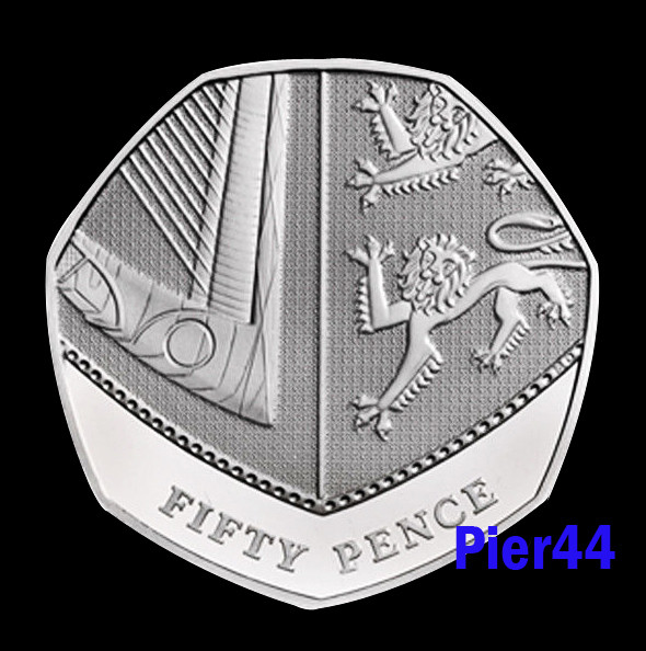 2008 - 2026 50p Fifty Pence Royal Shield, Salmon & Privy Mark Coins ...