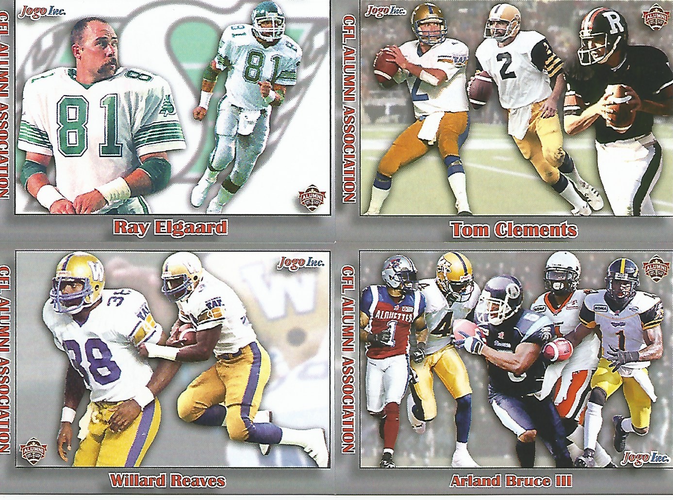 2016 JOGO CFL ALUMNI COMPLETE SERIES 15 SET #289-308 / 165 SETS MADE ...