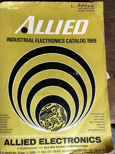 VINTAGE RARE 1969 ALLIED (RADIO SHACK) ELECTRONICS LARGE CATALOG QUICK ...