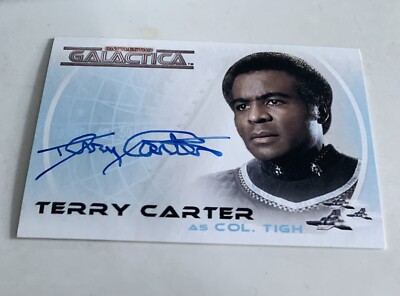 Terry Carter Battlestar Galactica autograph card as Colonel Tigh | eBay