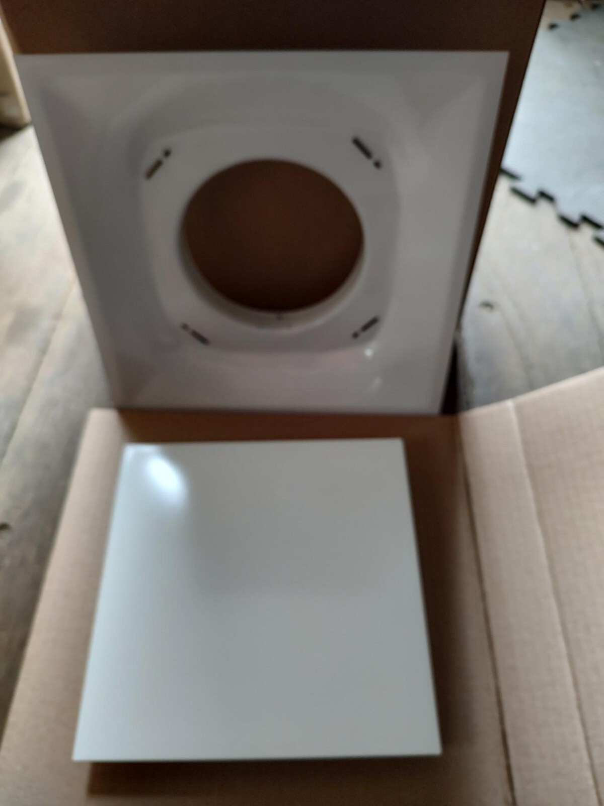 *NEW IN BOX* Titus OMNI Steel Square Cone • Plaque Face Diffuser 12"X12 ...