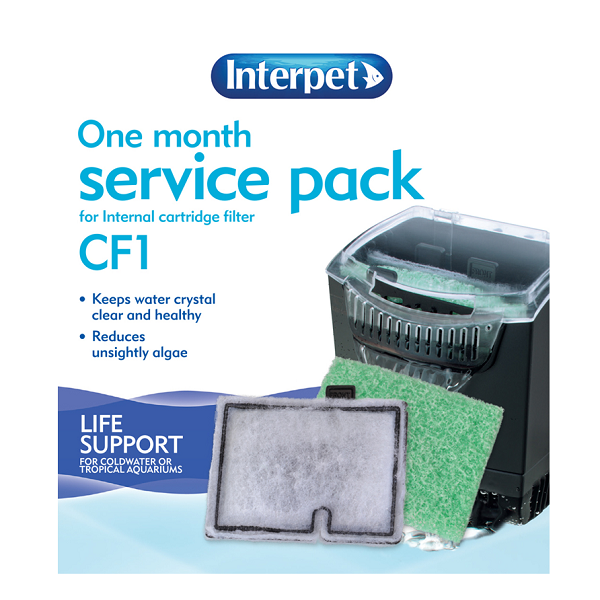 Interpet Cartridge Filter Service Pack Mini CF1 CF2 CF3 Aquarium Media ...