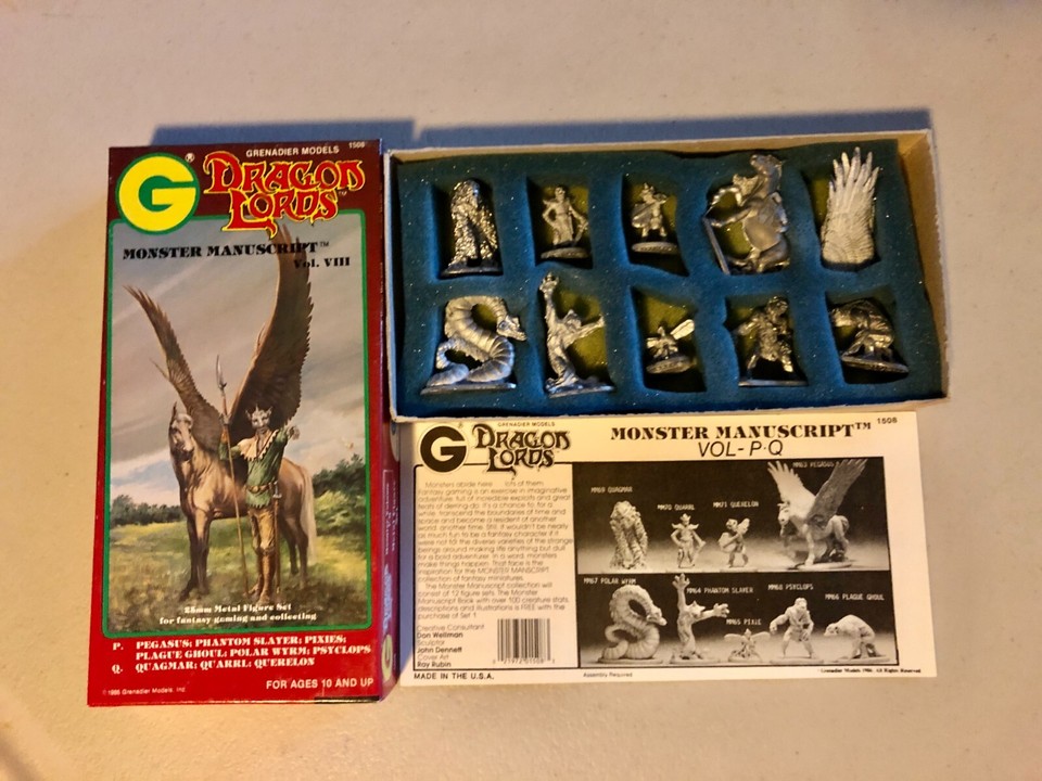 Grenadier Miniatures Box Monster Manuscript Vol. 8 VIII Dragon Lords ...