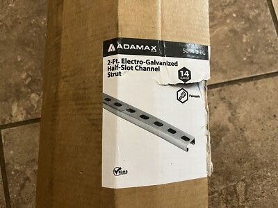 2ft Galvanized Slot Channel Strut (12 Pieces) Electro By ADAMAX | eBay