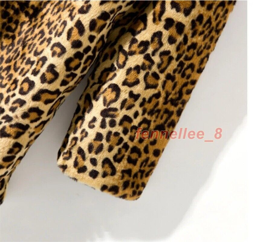 Women Faux Fur Coats Leopard Imitation Mink Long Coat Female Fur ...