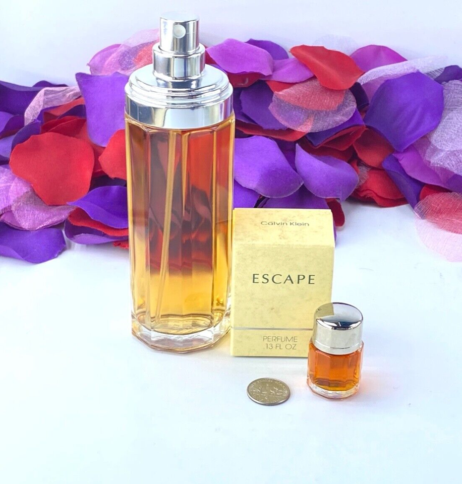 Calvin Klein Escape (Lot of 2) 100ml Cologne Spray + 4ml Perfume Splash ...
