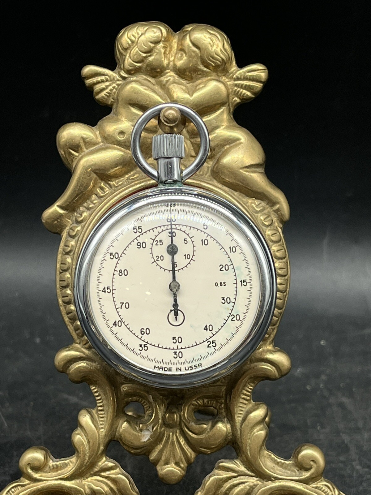 Vintage - USSR Stopwatch Russian Movement - Metal F.5 - Gem