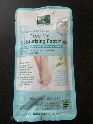 Earth Therapeutics Tea Tree Oil Moisturizing Foot Mask, New/ Sealed ...