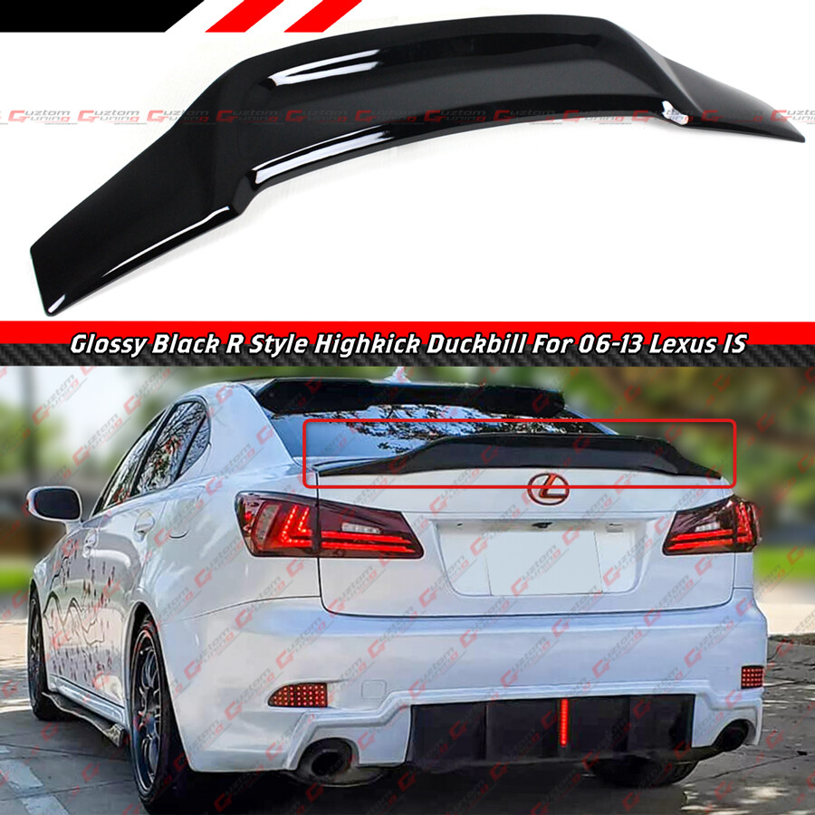 FOR 2006-2013 Lexus IS250 IS350 ISF RT Style Glossy Black Trunk Spoiler ...