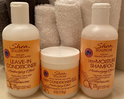 Shea Solutions Organic 1 Shea Butter Shampoo,1 Deep Conditioner ,1 ...