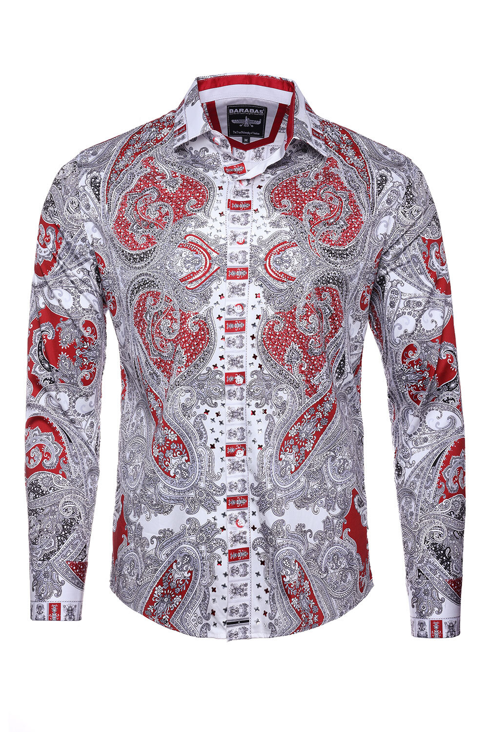 Barabas Men's Paisley rhinestone Printed Button Down Dress Shirt SPR10 ...