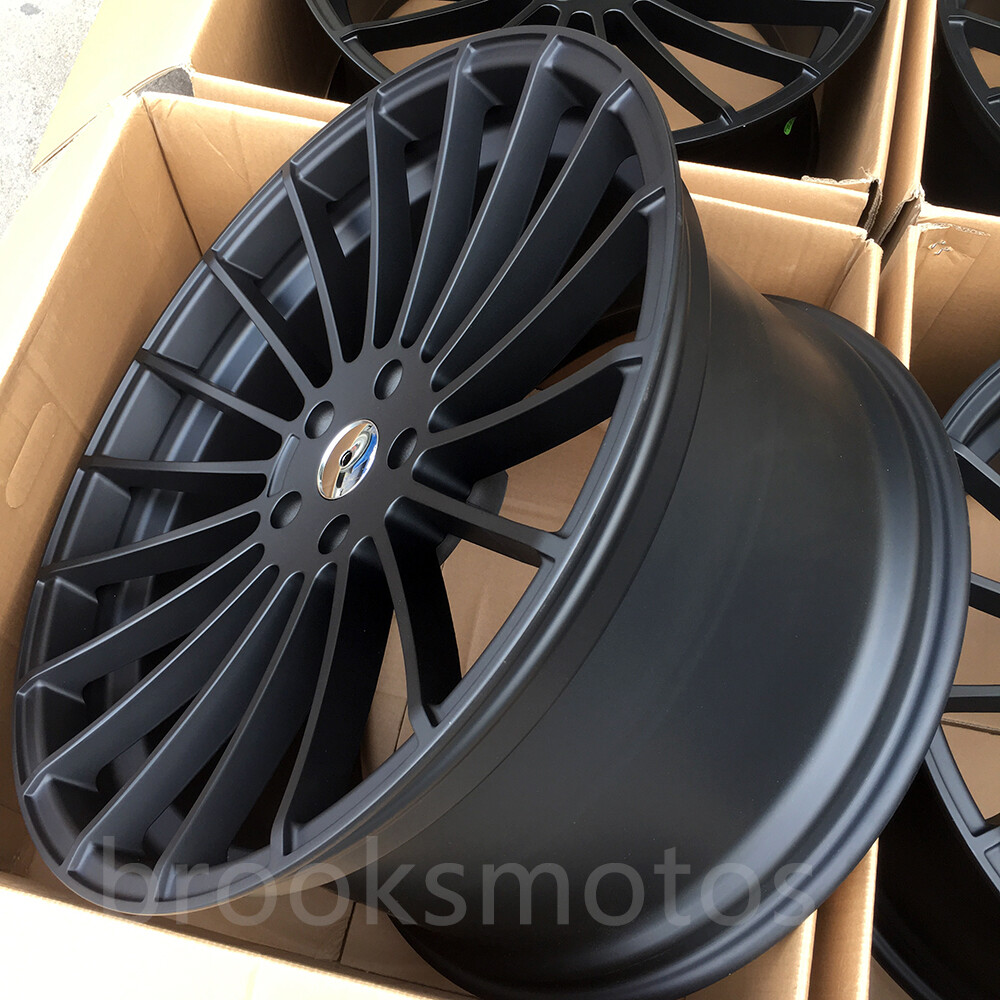 22" HM STYLE SATIN BLACK WHEELS RIMS FIT BMW X5 E70 F15 X6 E71 F16 ...