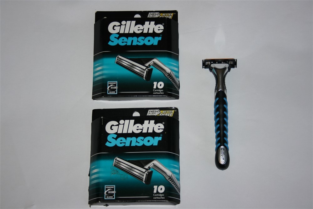 *20 Gillette Sensor Razor Blades Cartridges Refills Shaver Handle Fit ...