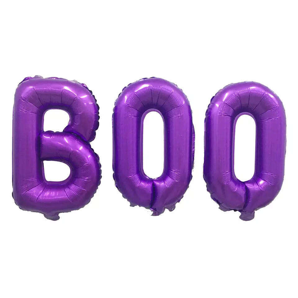 Halloween BOO Foil Balloons Balloon Pumpkin Garland Trick Treat Party ...