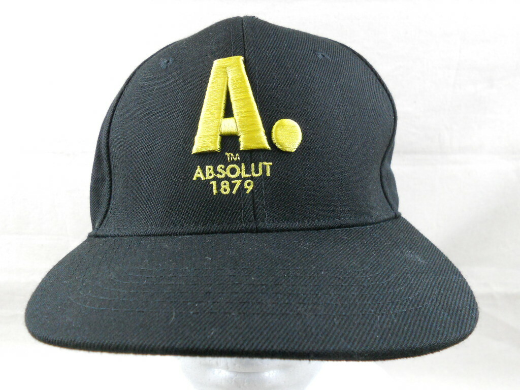 ABSOLUT CITRON Vodka - Black Ball Cap Hat with Yellow Embroidered Logo ...