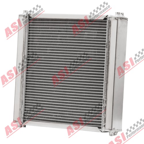 4 ROW Aluminum Radiator w/ Shroud Fan FIT Double Pass Dragster Roadster ...