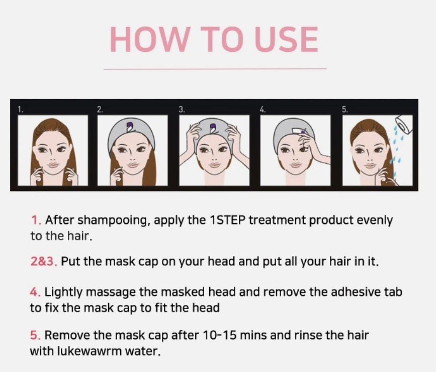 EPIELLE Marula Oil Self Heating 2-Step Hair Mask Set x 3pcs Damage Care ...