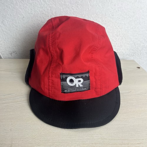 Outdoor Research Trapper Flap Hat Cap XL Red Vintage USA Gore-tex Rain | eBay