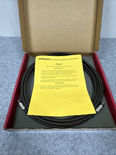 Audioquest Topaz 6 Meter Hyperlitz RCA Cable - Vintage | eBay