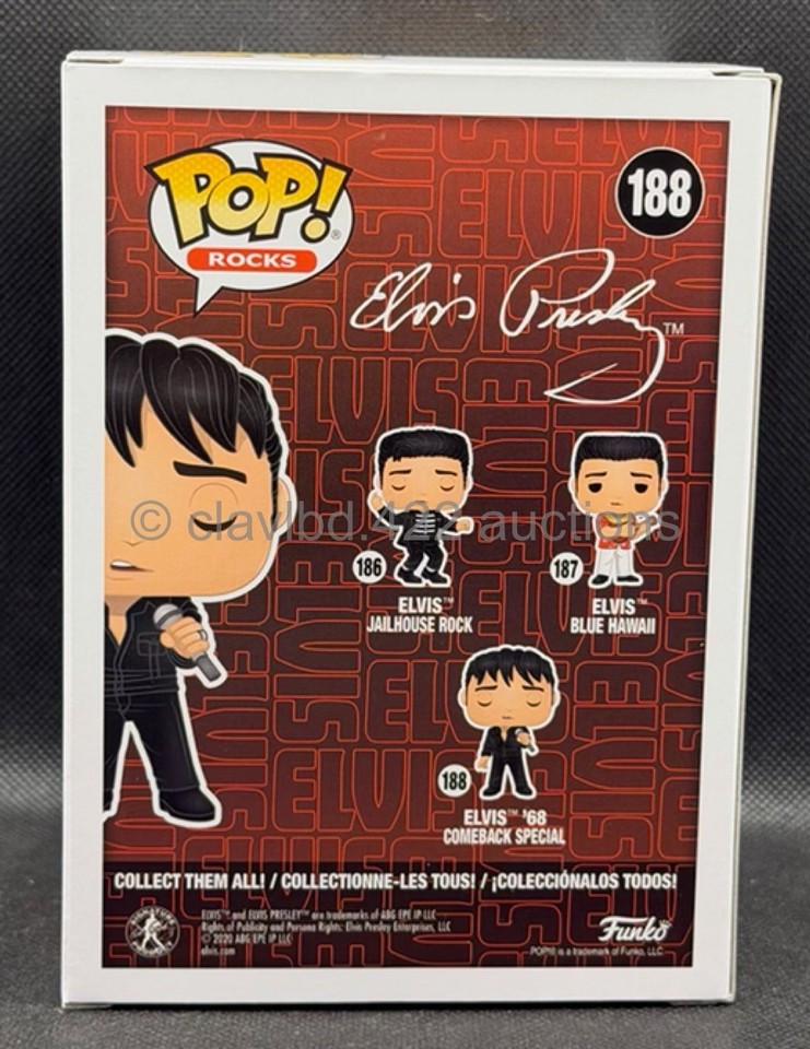 Funko POP! Elvis Presley: Elvis '68 Comeback Special - 188 Rocks vinyl ...