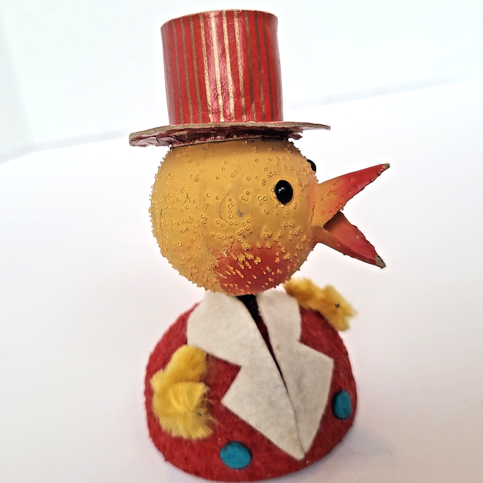 Vintage German Easter Paper Mache Nodder Candy Containers Bunny Chick ...