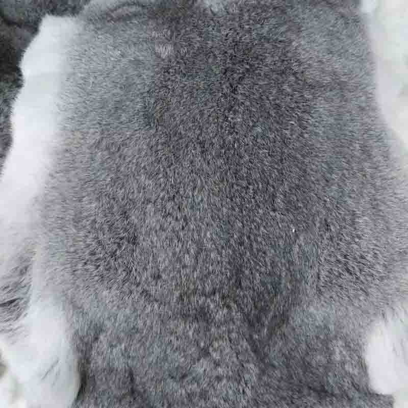 1pcs Genuine Natural Rabbit Fur Skin Tanned Leather Hides Craft Gray ...