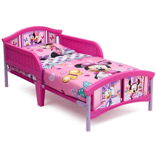 Delta Children Minnie Mouse Plastic Toddler Bed Kids Sturdy, Pink NEW ...